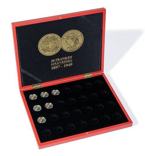 LEUCHTTURM Münzkassette "Volterra" für für 28 Vreneli Goldmünzen (20 ...