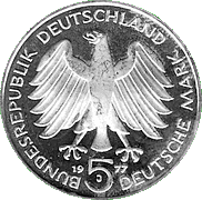 5 DM 1977 Friedrich Gauss